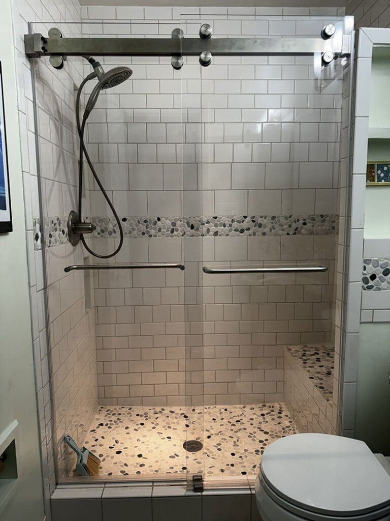 Sliding Glass Shower Enclosure & Frameless Shower Design
