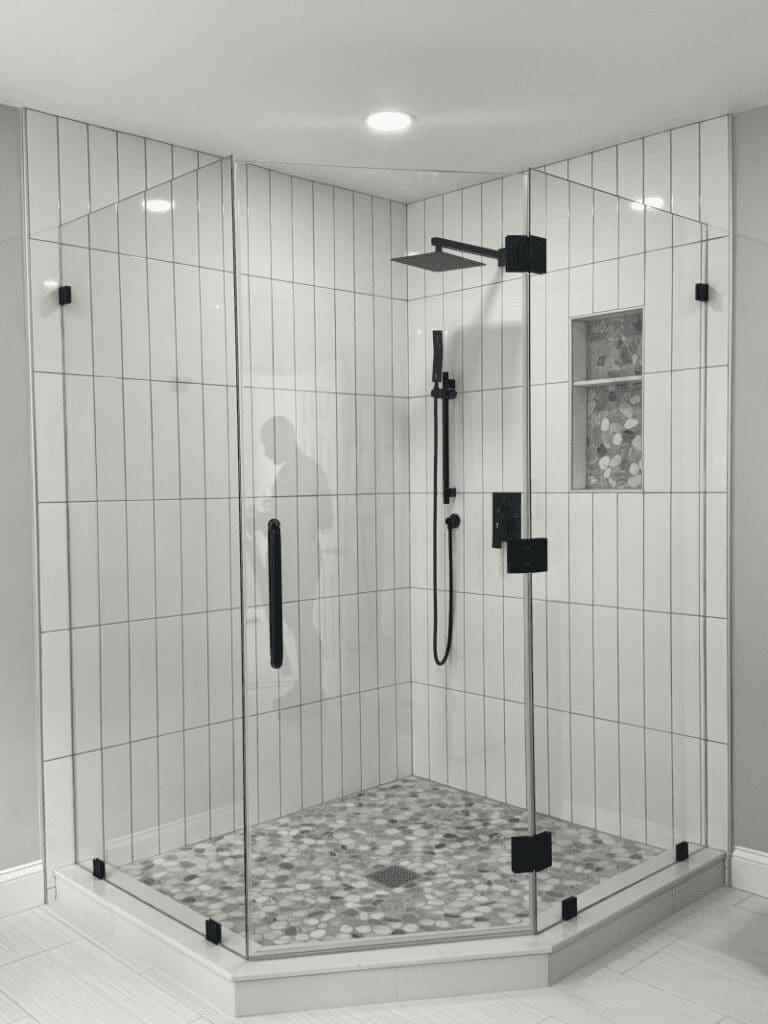 Frameless Corner Shower Doors for Modern Bathrooms